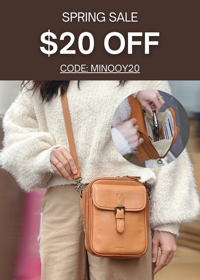 Minooy|| Leather Bag, Purse, Handbag, Crossbody, Clutch, Backpack